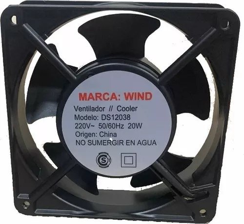 Turbina Cooler Fan 4 Pulgadas Ruleman 220v Extractor 120x38m con enchufe